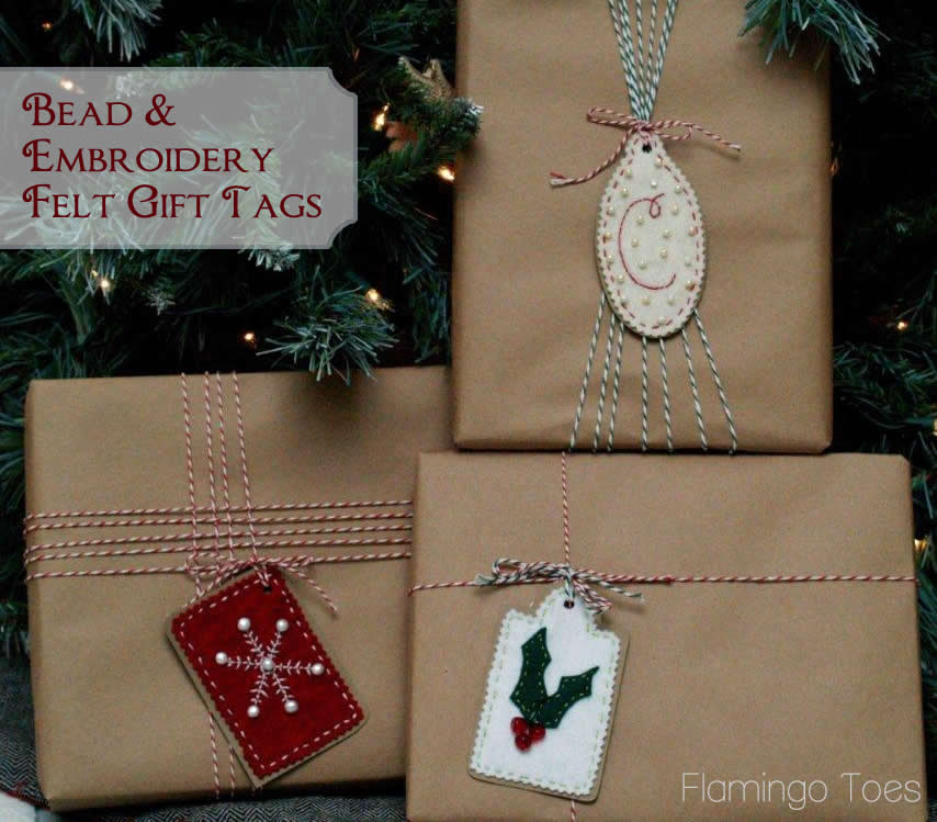 Bead & Embroidery Felt Gift Tags