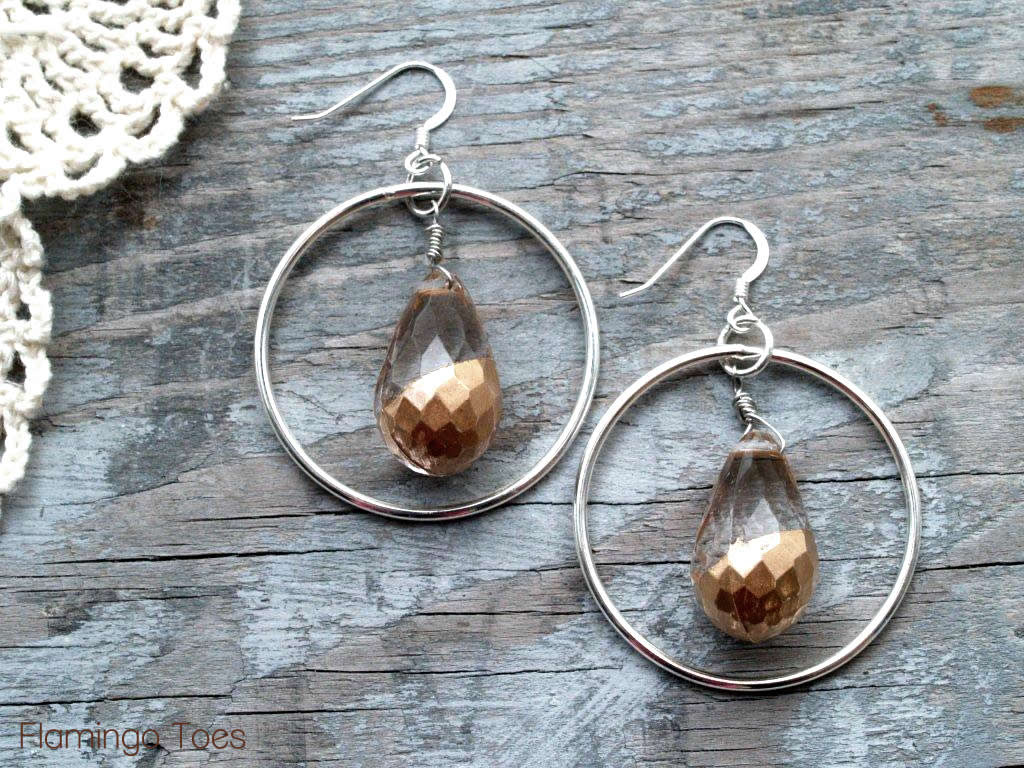 Simple Gold Dipped Earrings