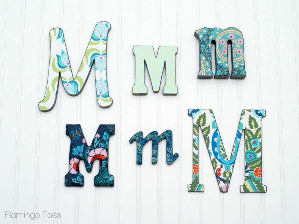 Mod Podging Many Marvelous Monograms