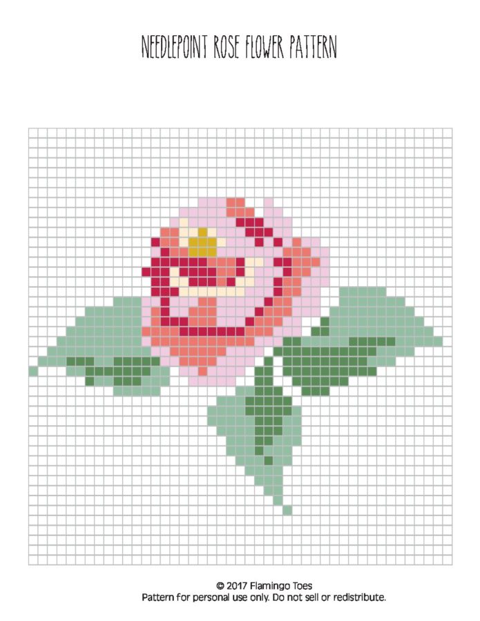Needlepoint Rose Pattern
