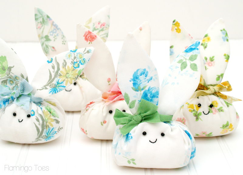 Roly Poly Fabric Easter Bunnies