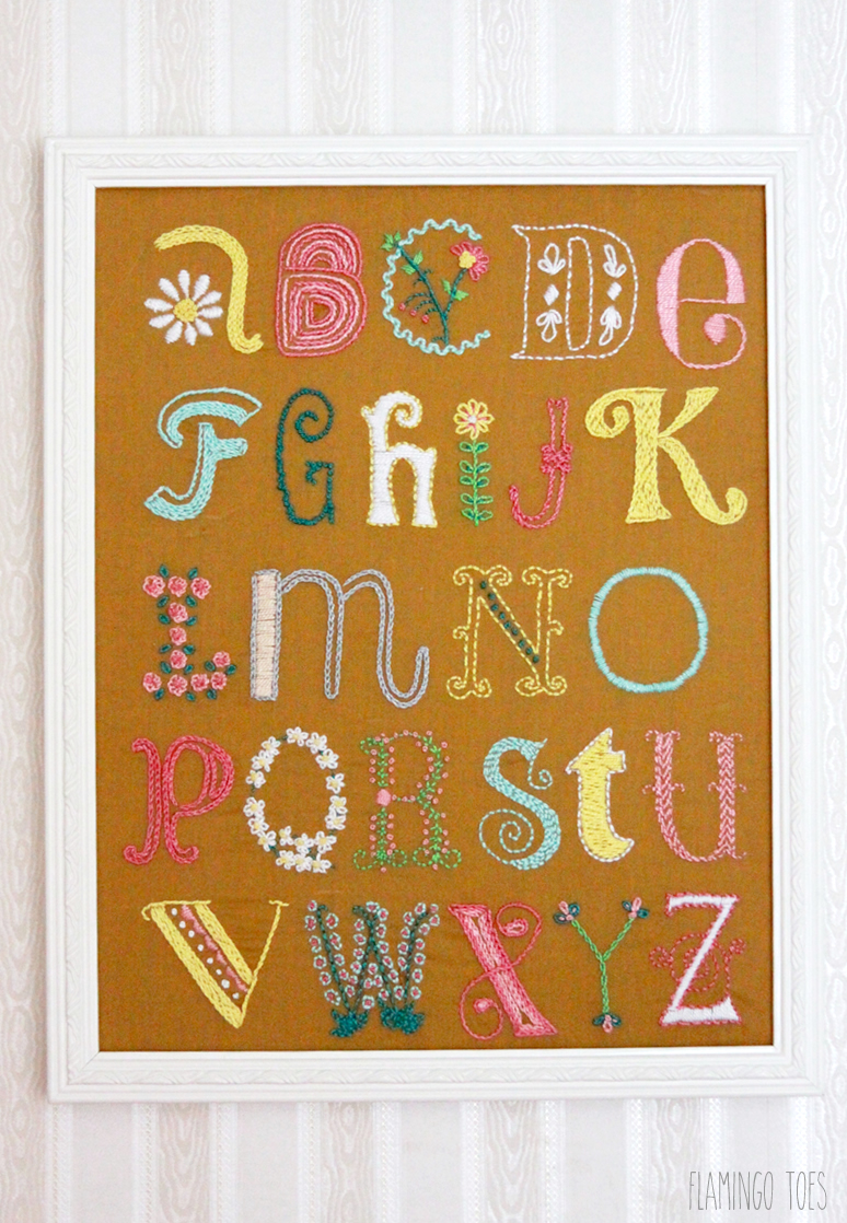 Alphabet Embroidery Sampler