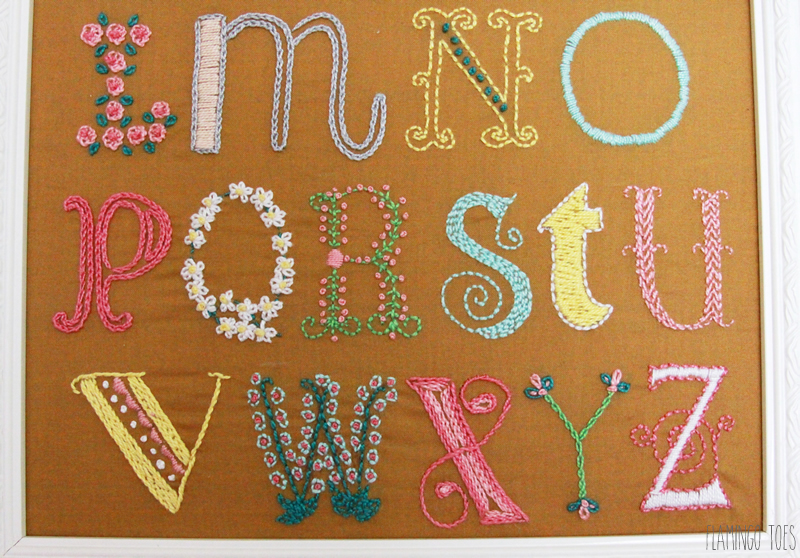 Alphabet Embroidery Sampler