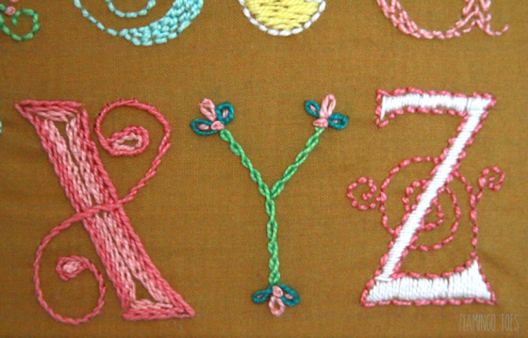 Alphabet Embroidery Sampler