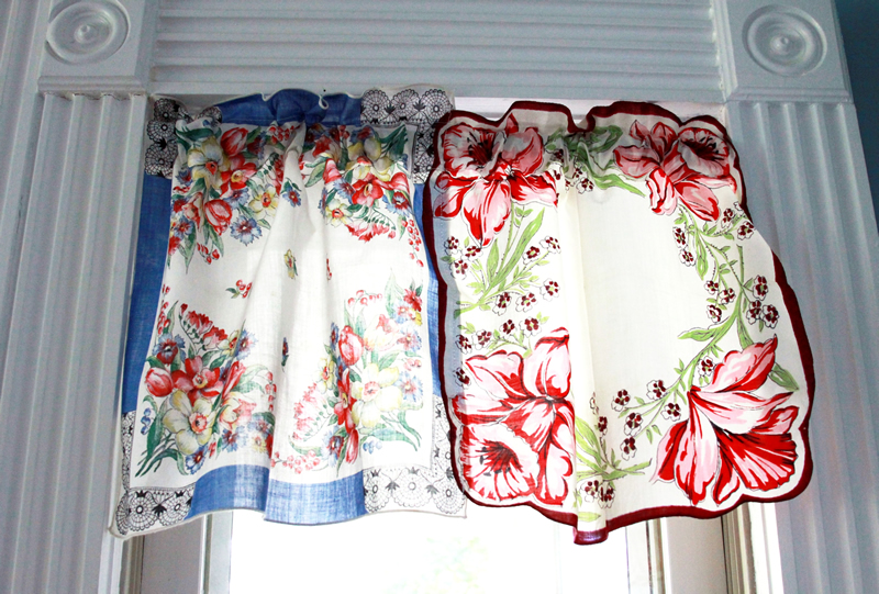 Colorful Vintage Handkerchief Valances