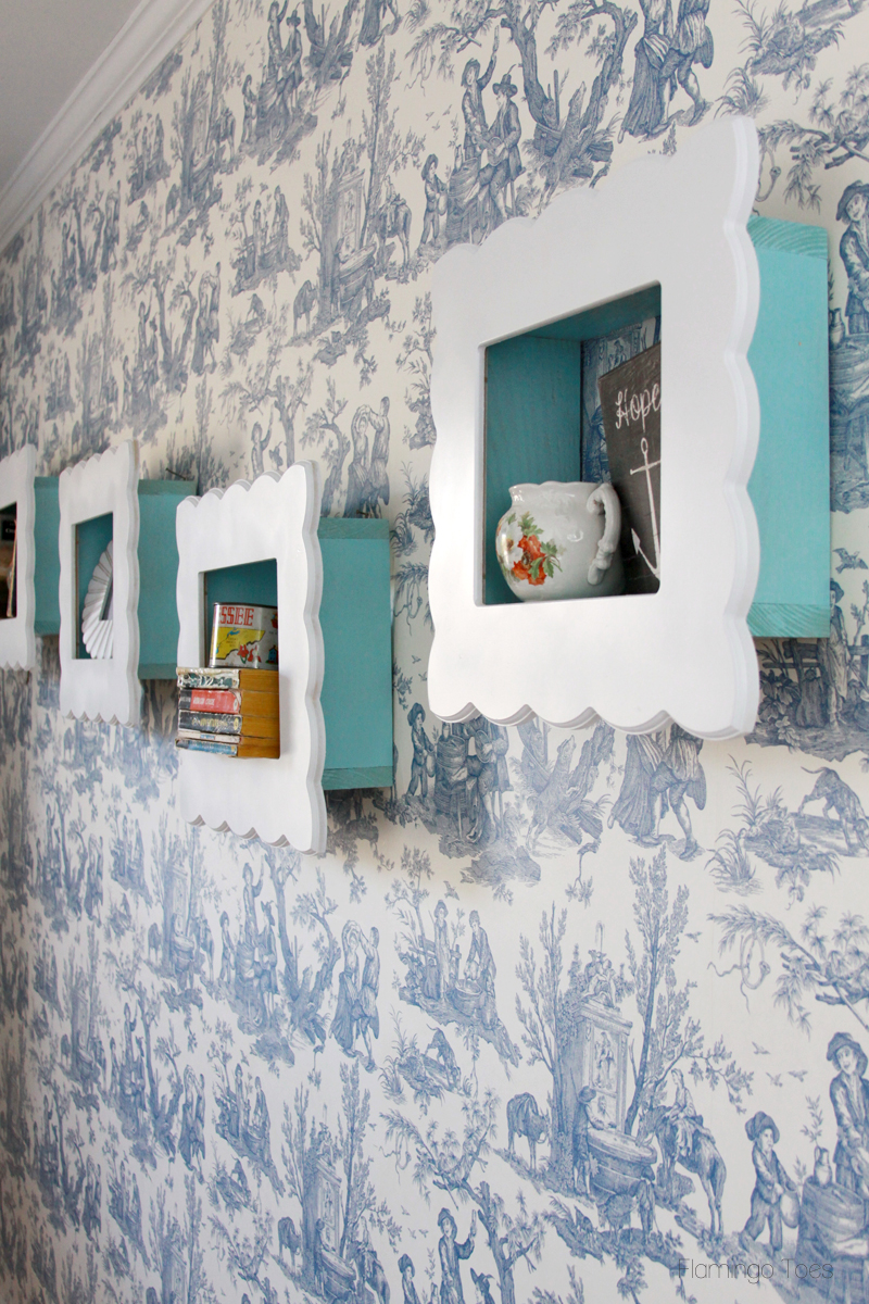 DIY Framed Shelves