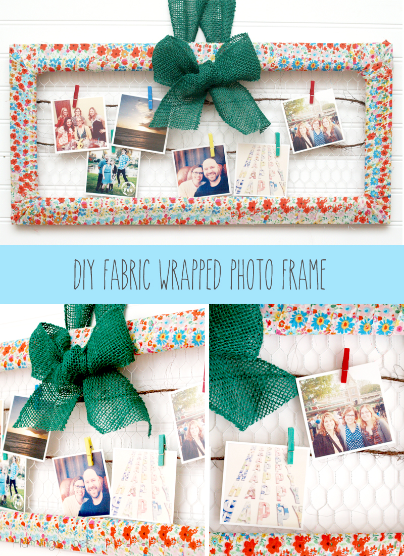 Spring Fabric-Wrapped Photo Frame
