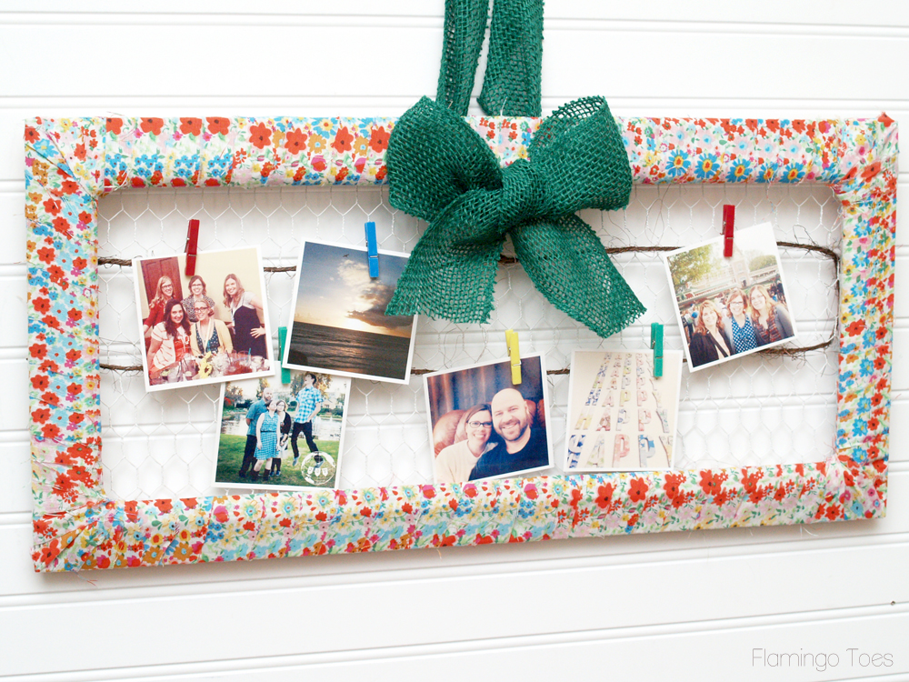 Spring Fabric-Wrapped Photo Frame
