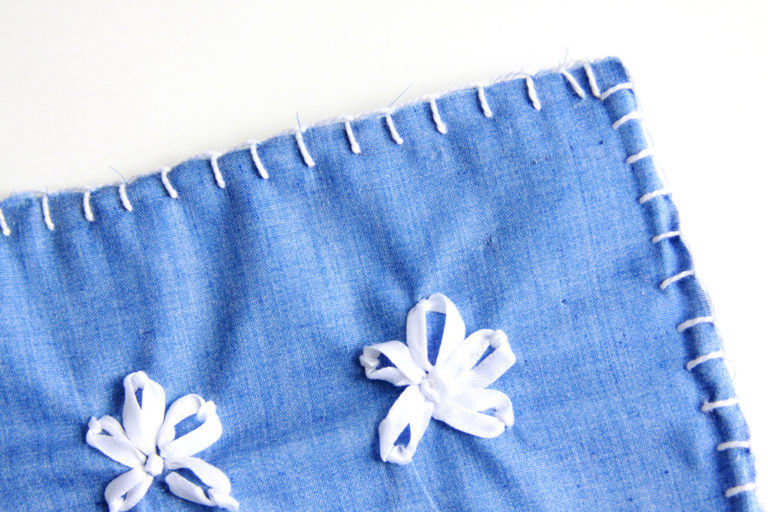 Rustic Ribbon and Lace USA Flag