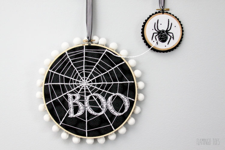 Halloween Spooky Spiderweb Hoop Art