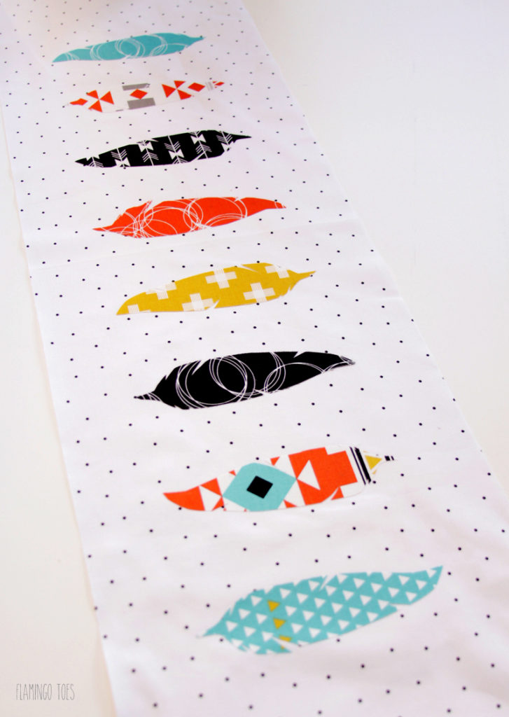 Four Corners Feathers Table Runner