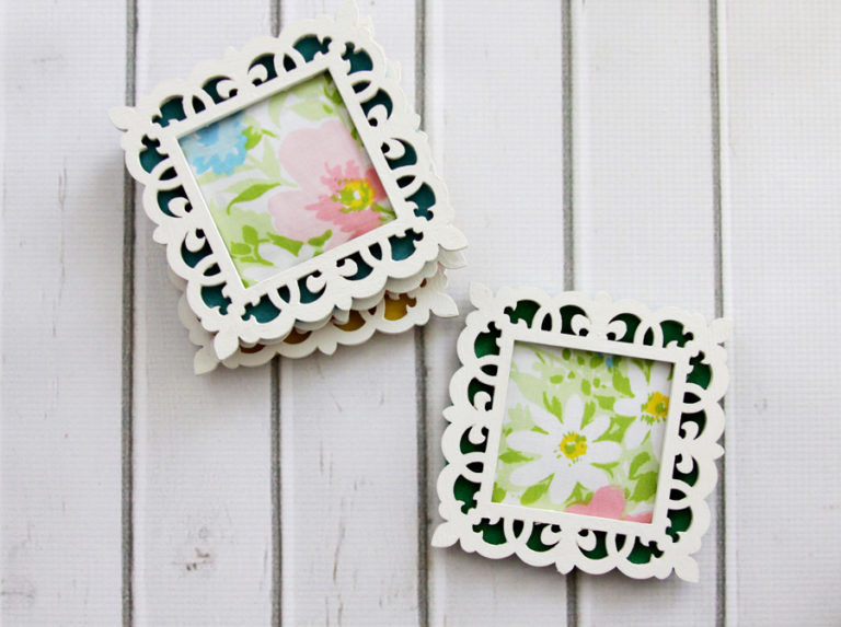 Colorful Framed Fabric Coasters