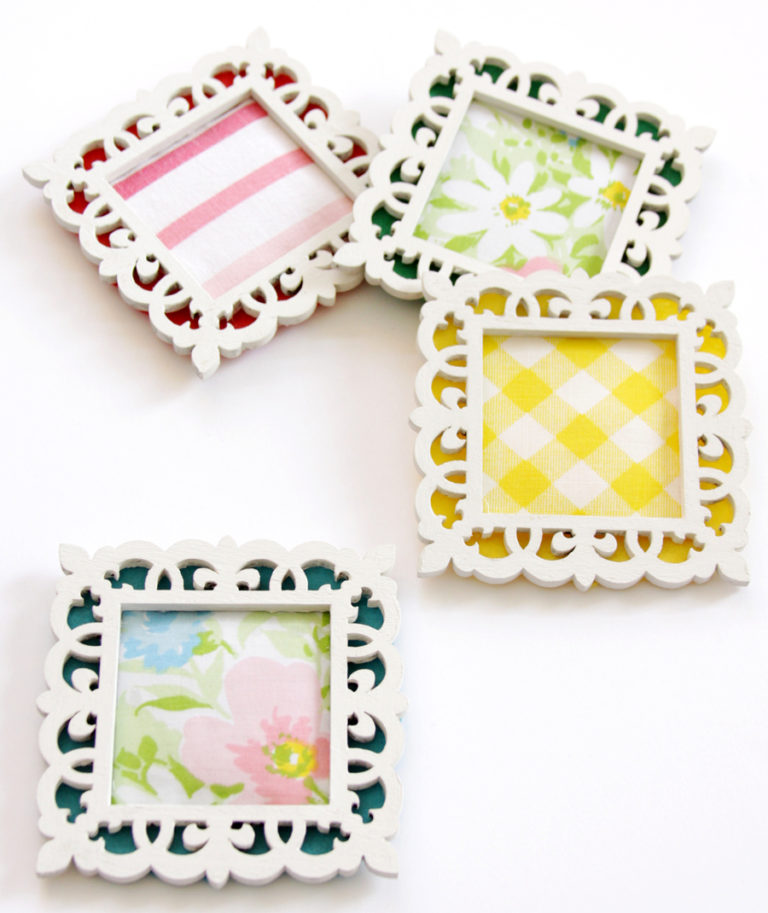 Colorful Framed Fabric Coasters