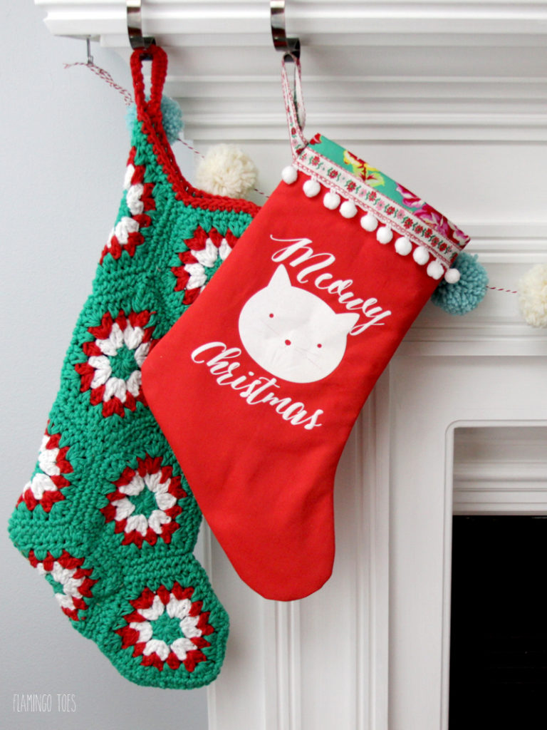 Meowy Christmas Vinyl Stocking
