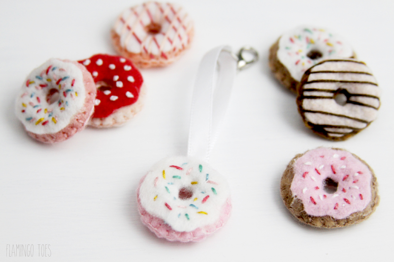 Tiny Felt Embroidered Donuts