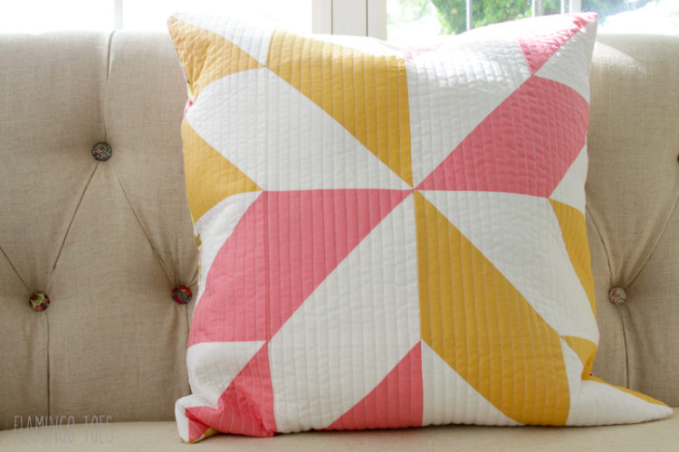 Pretty Half Square Triangle Pillow