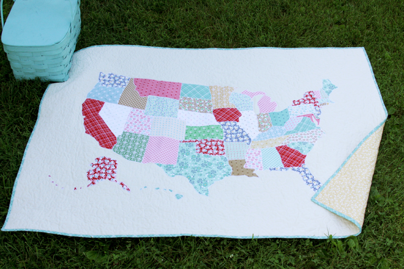 US Map Lap Quilt Tutorial