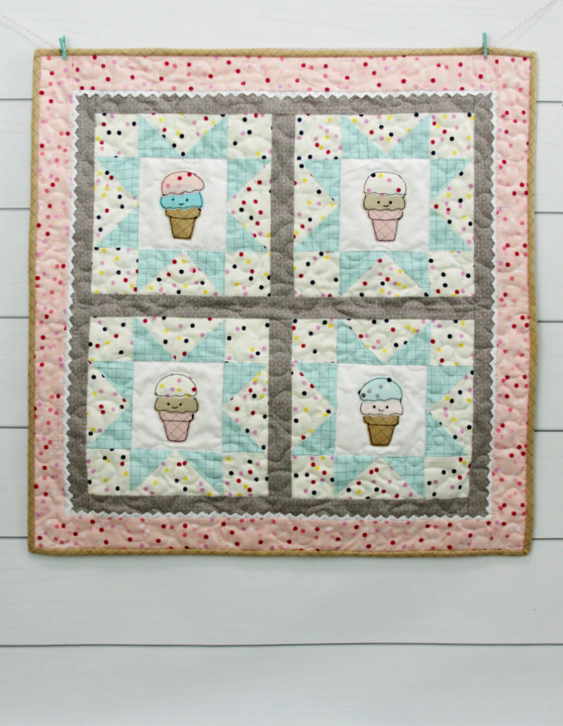 Sweet Ice Cream Mini Quilt