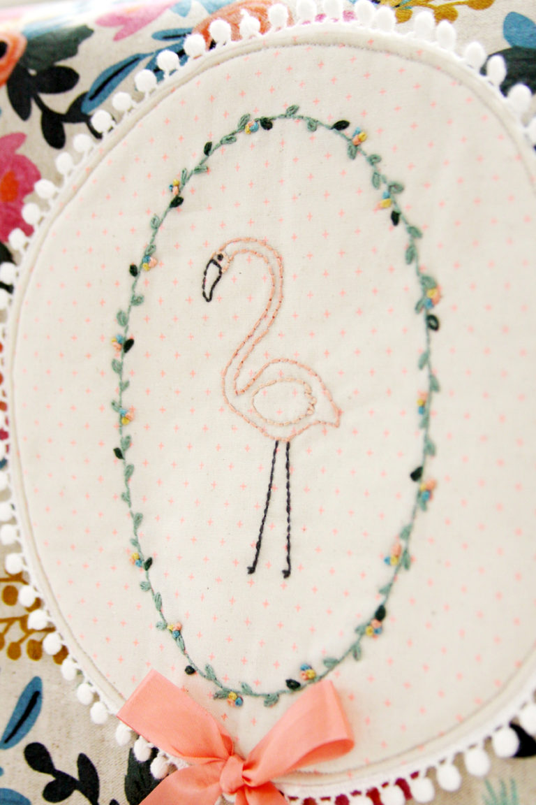 Floral Flamingo Sewing Machine Cover