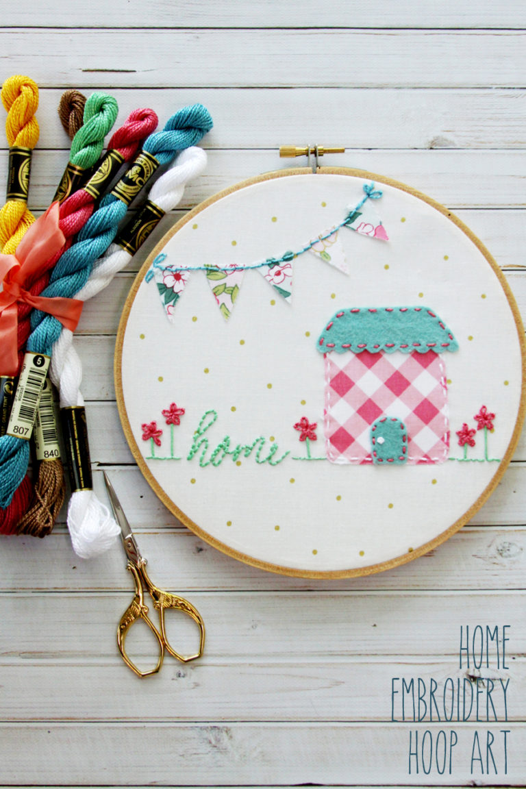 Sweet Home Embroidery Hoop Art