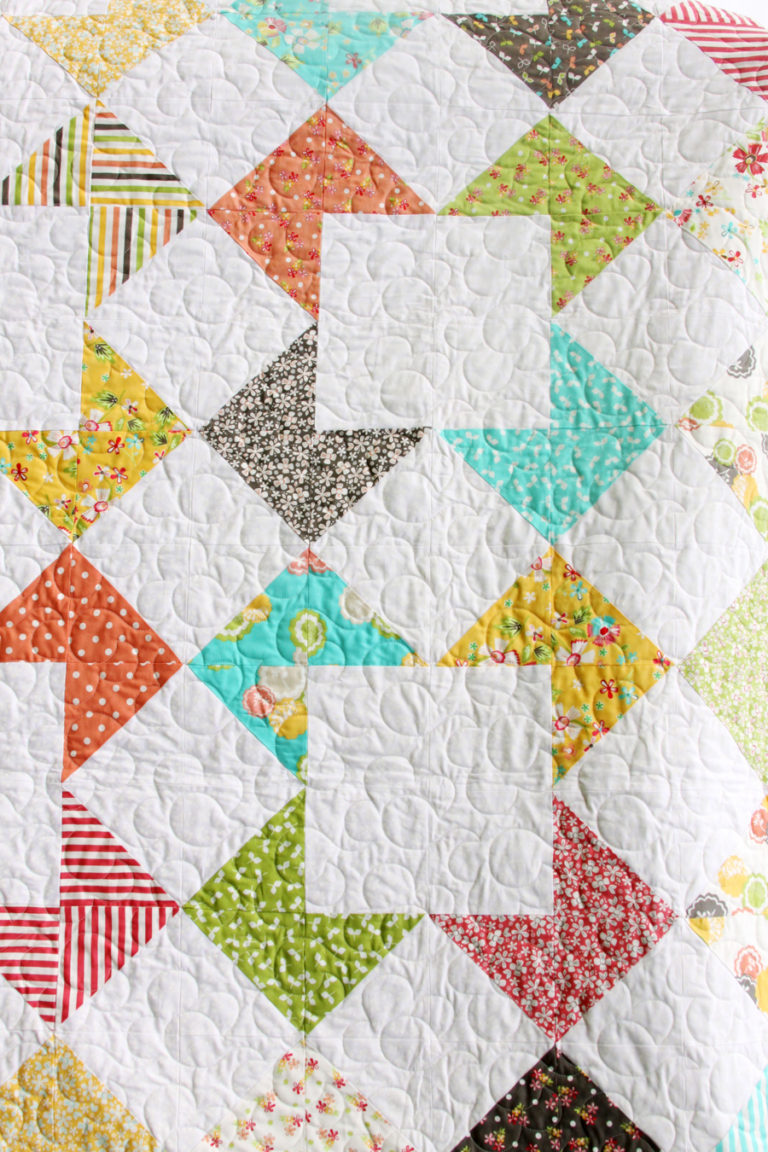Colorful Half Square Triangle Quilt