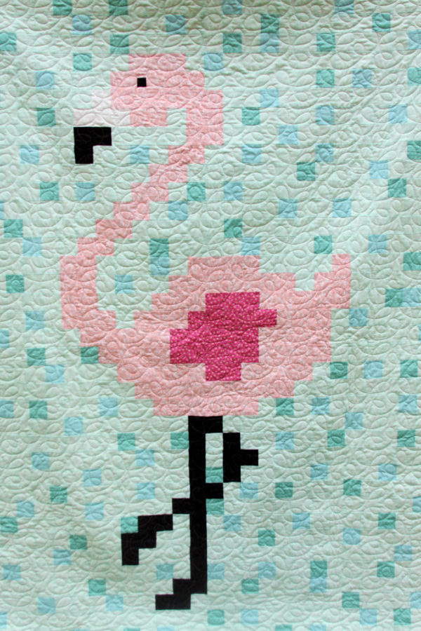 Fun Flamingo Quilt with Free Pattern