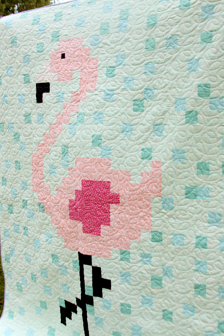Christmas Flamingo Quilt Pattern