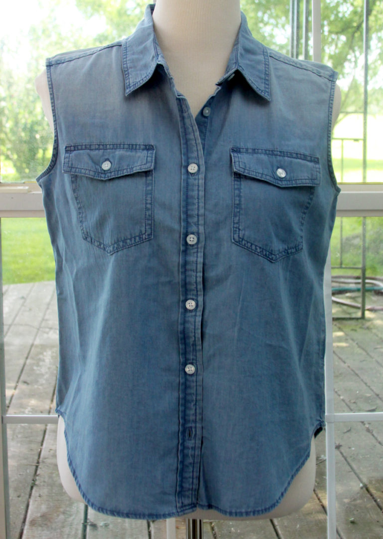 Denim Top to Dress Refashion