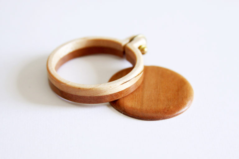 Three Sweet Embroidered Mini Hoop Necklaces