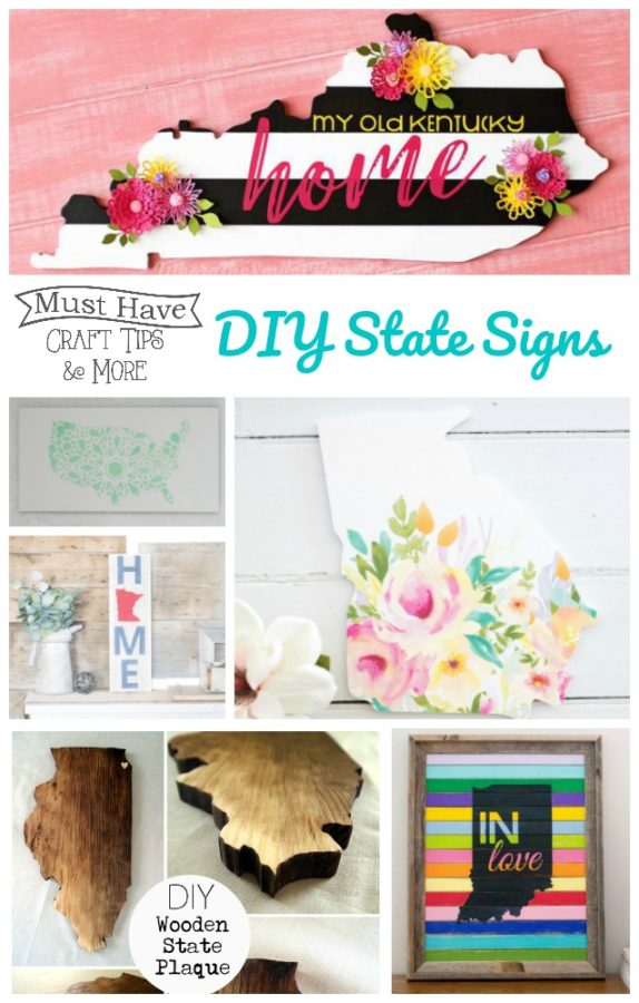 Fun and Pretty DIY State Signs