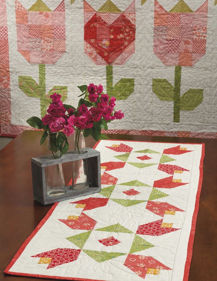 Colorful Spring Tulips Table Runner