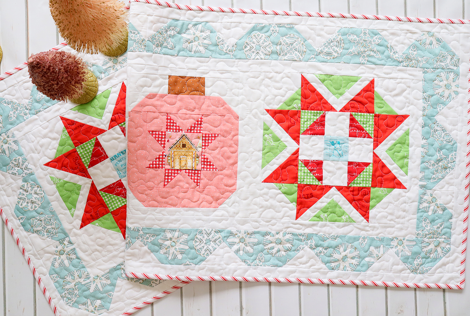 Starry Ornament Christmas Table Runner