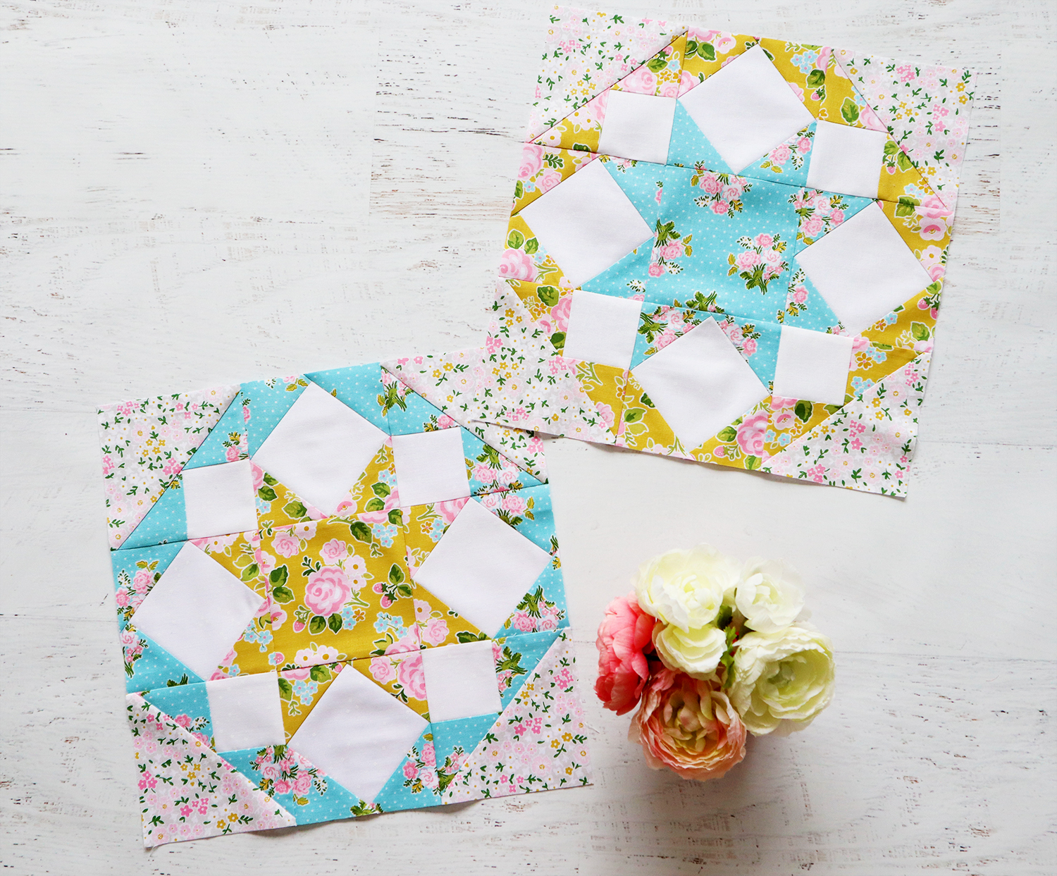 Rolling Star Quilt Blocks with Fat Quarter Shop