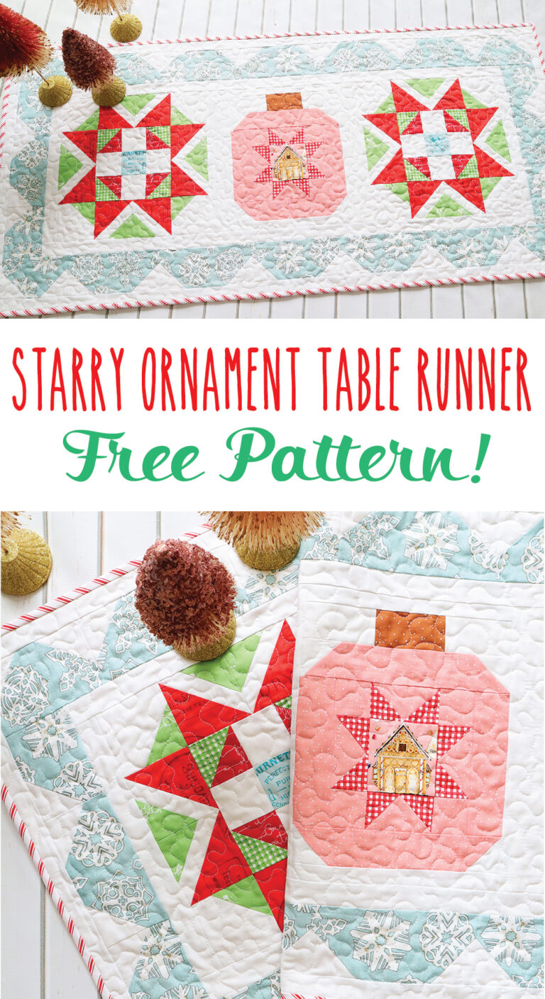 Starry Ornament Christmas Table Runner