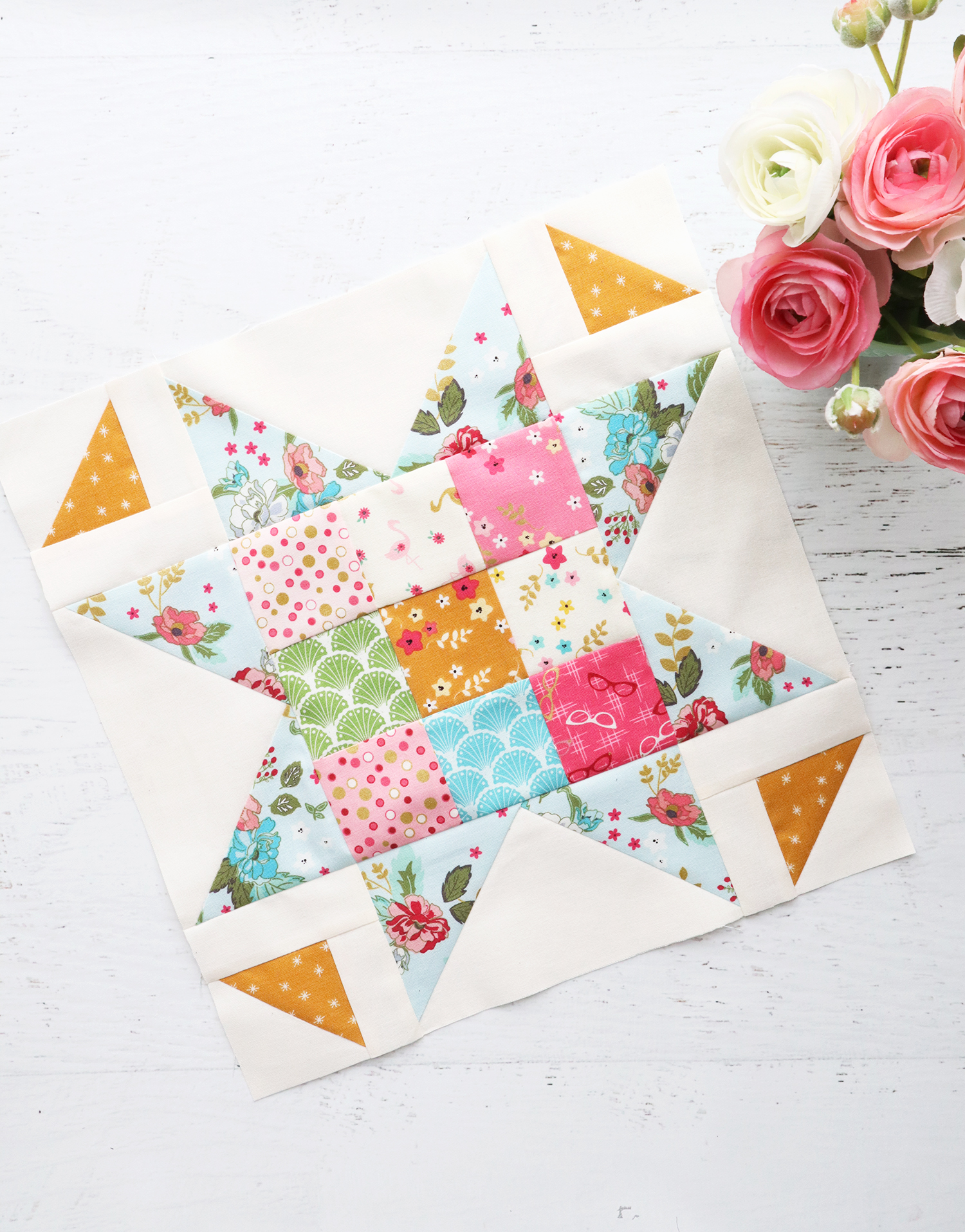 Small Patchwork Star Block – Swinging on a Star Sew Along