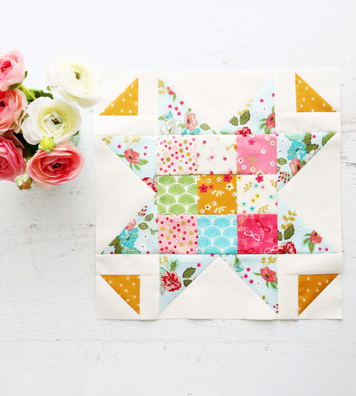 Small Patchwork Star Block – Swinging on a Star Sew Along