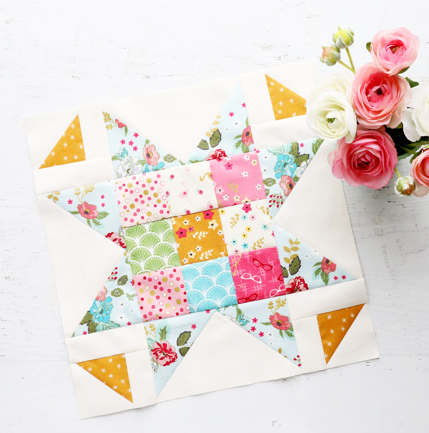 Small Patchwork Star Block – Swinging on a Star Sew Along