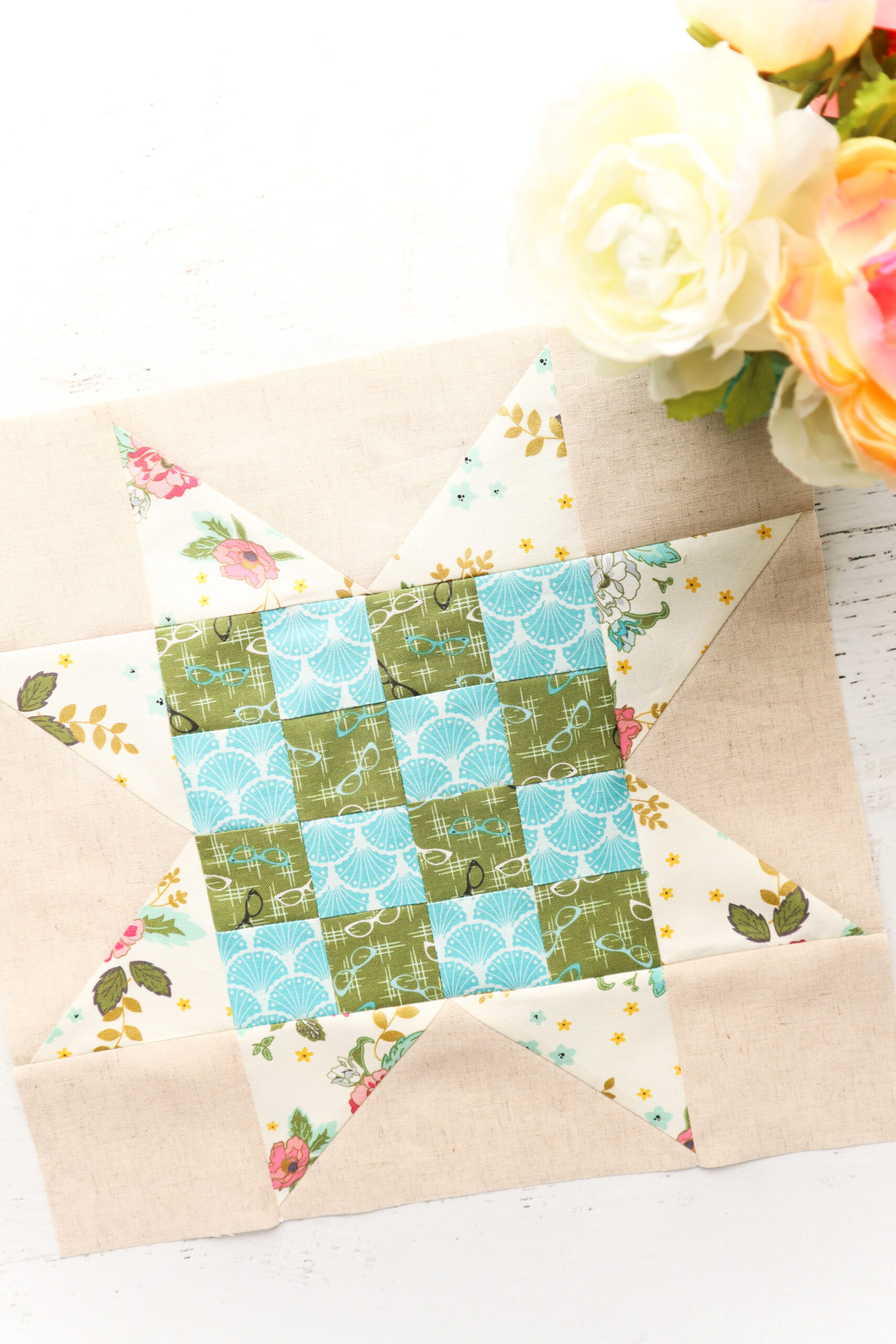 Checkerboard Star Block – Building Blocks Quilt