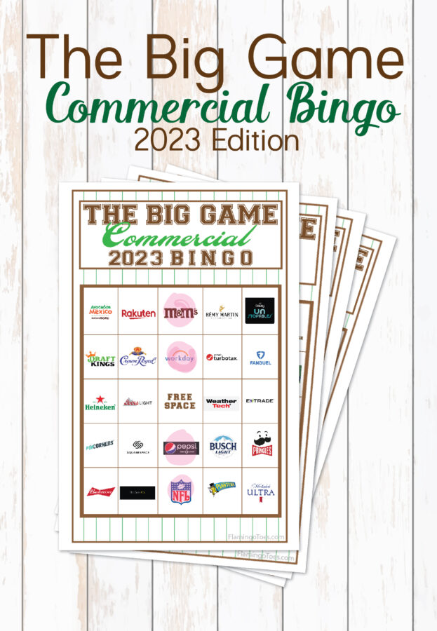 2023 Big Game Commercial Bingo