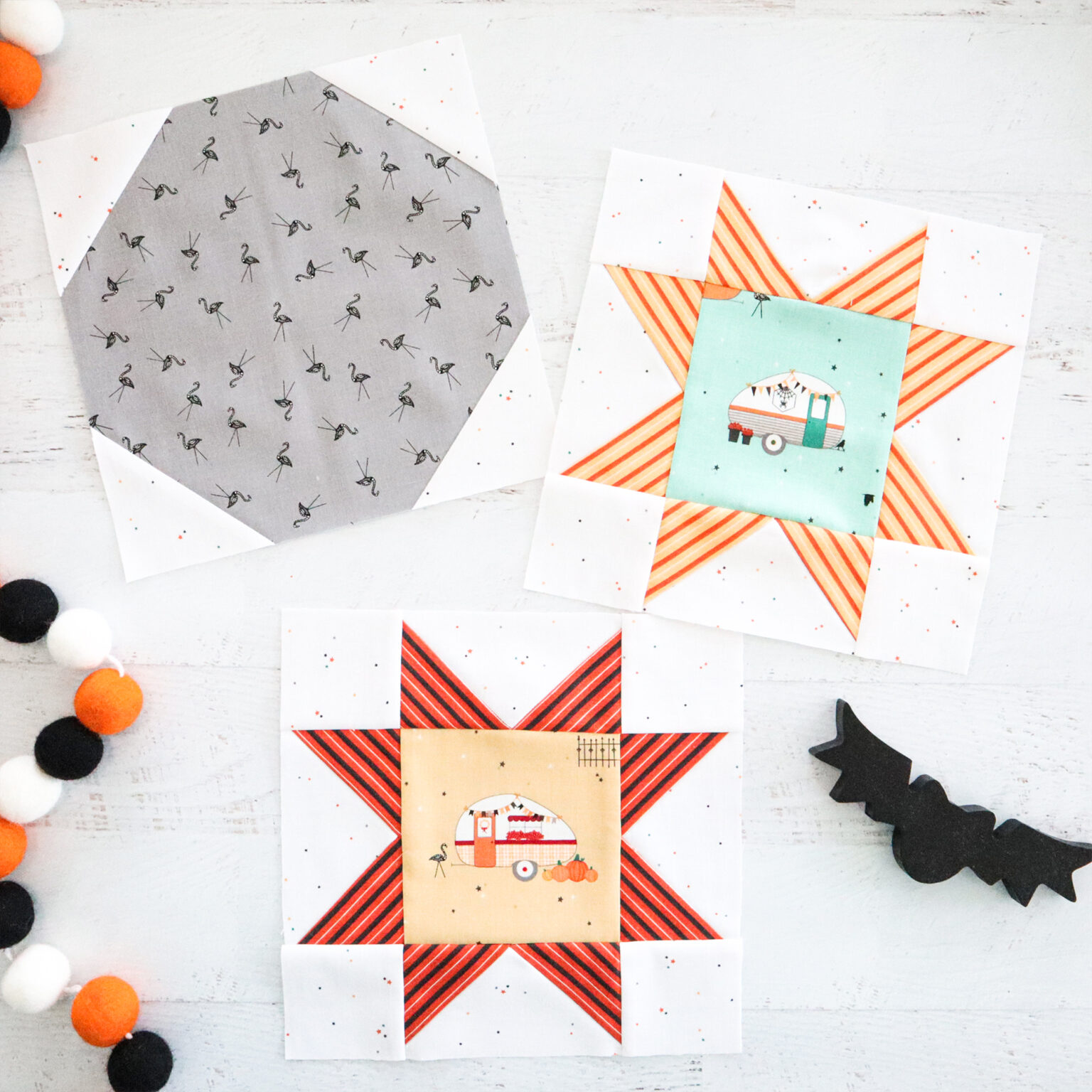 Spooky Lane Sew Along Moon and Stars Row