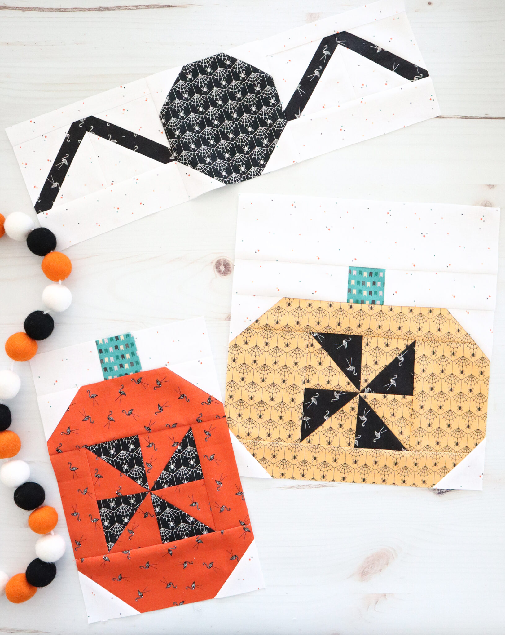 Spooky Lane Spider and Pumpkin Blocks