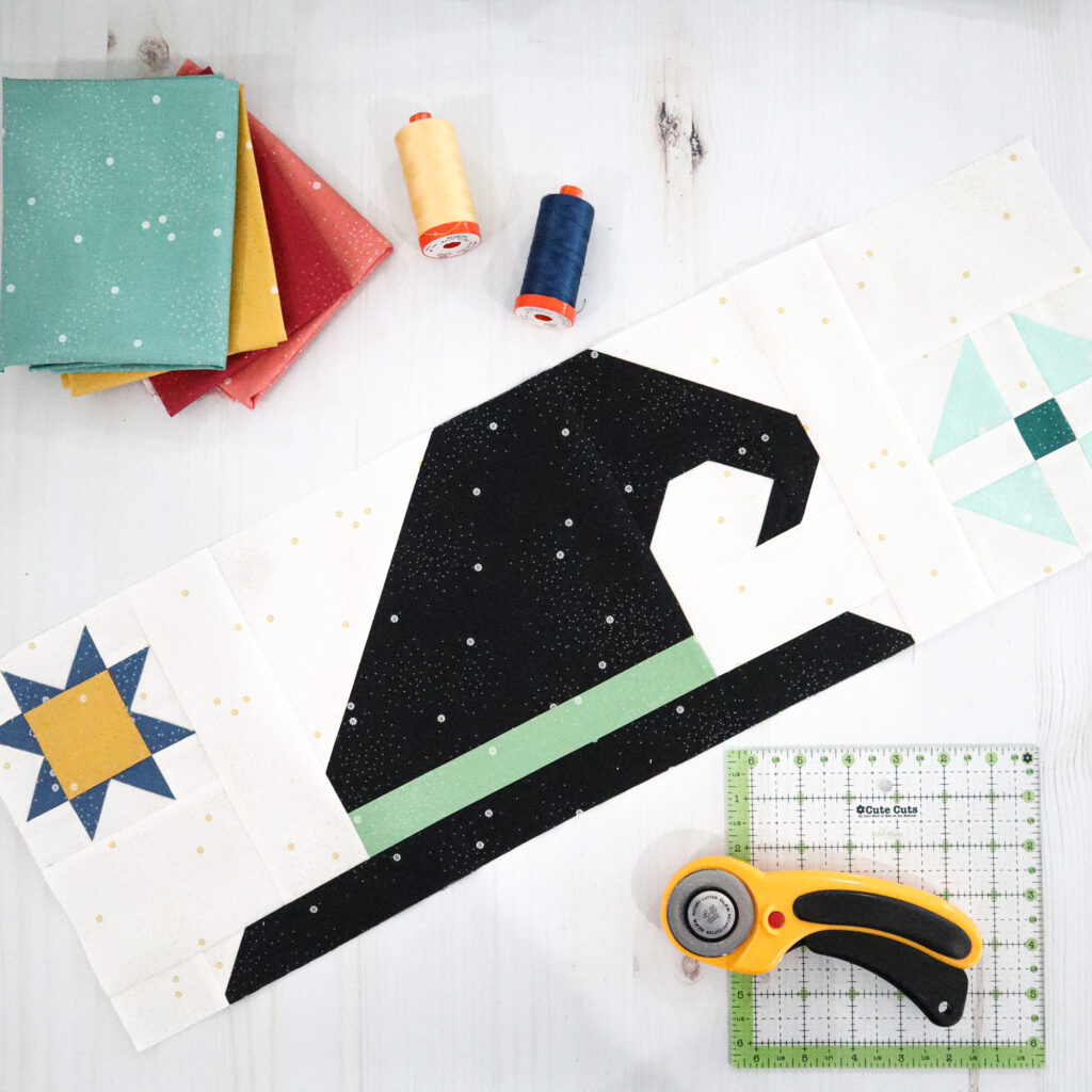 Quilted Witch Sew Along Hat Block - Dainty Daisy Fabric