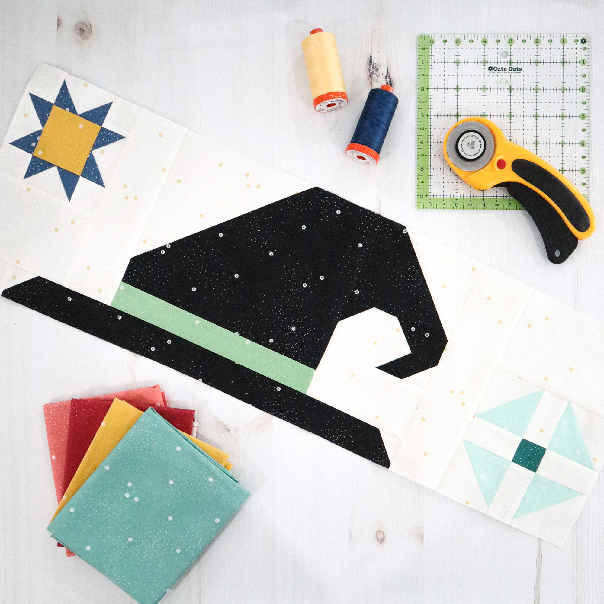 Quilted Witch Sew Along Hat Block