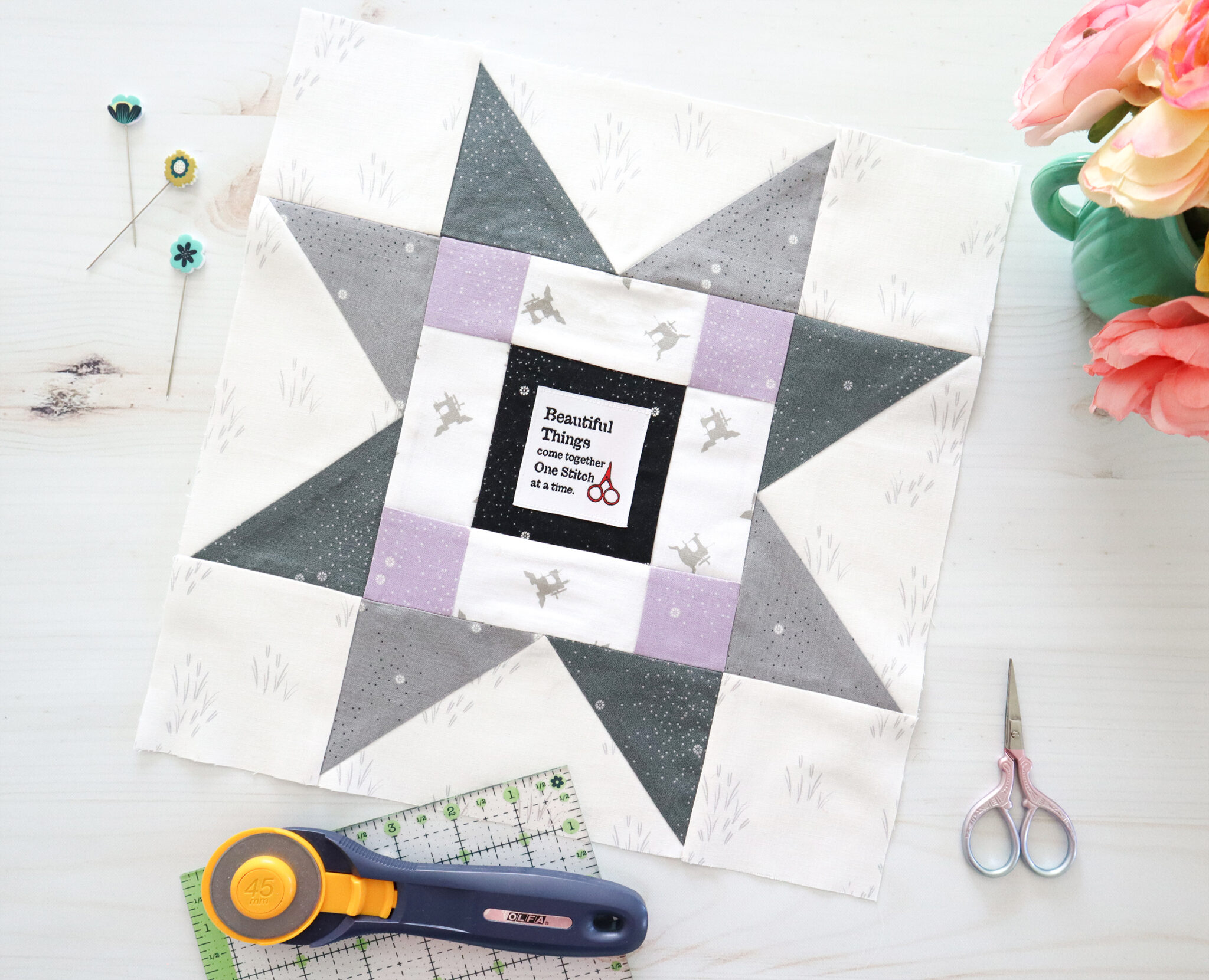 Blooming Star Block Shine Together Quilt Along