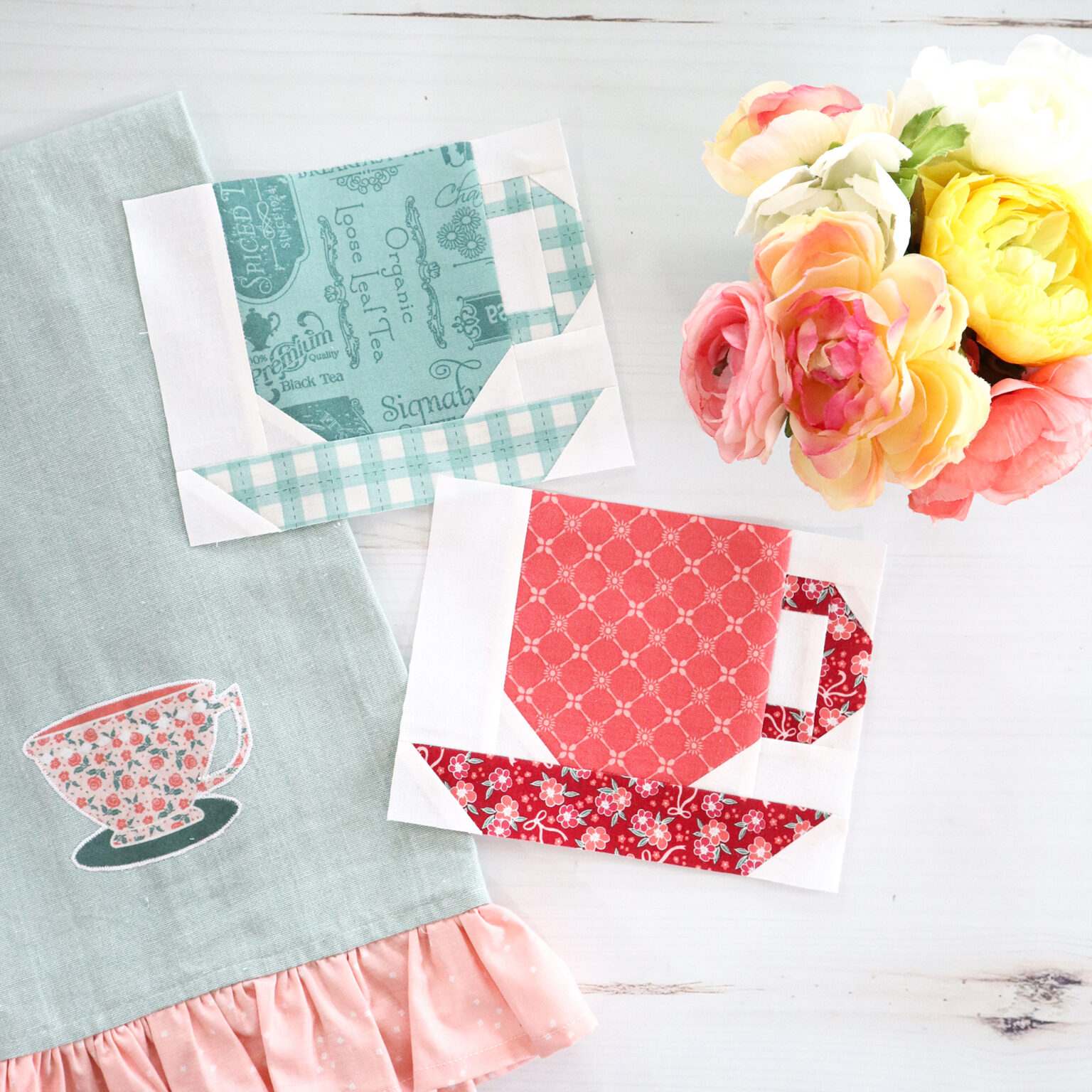 Tea Party Quilt Along Teacup B Blocks