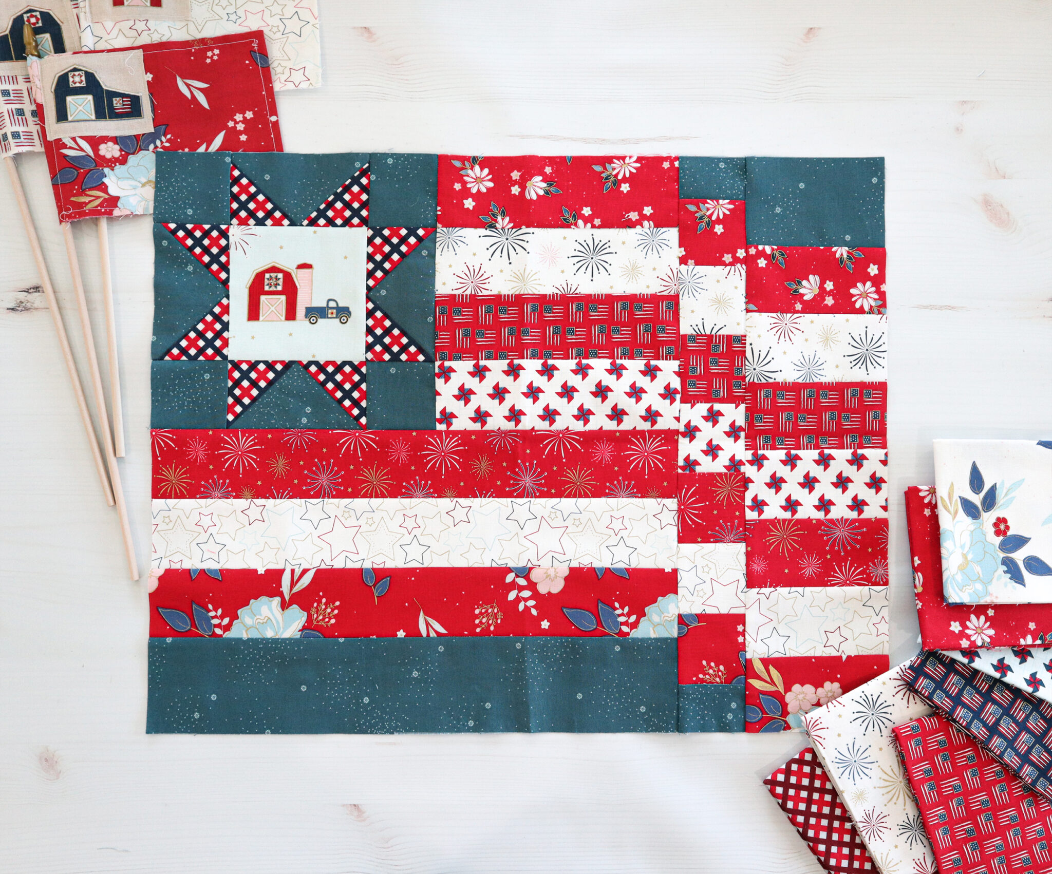 Heartland Quilt Along Flag Blocks