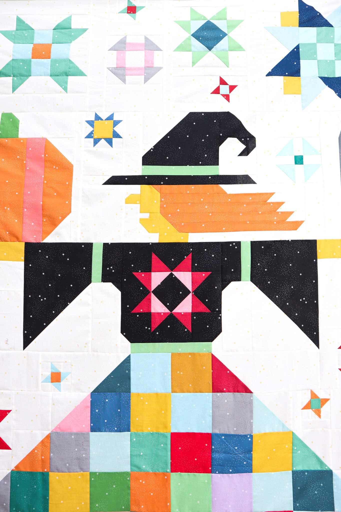 Quilted Witch Quilt Top Finish