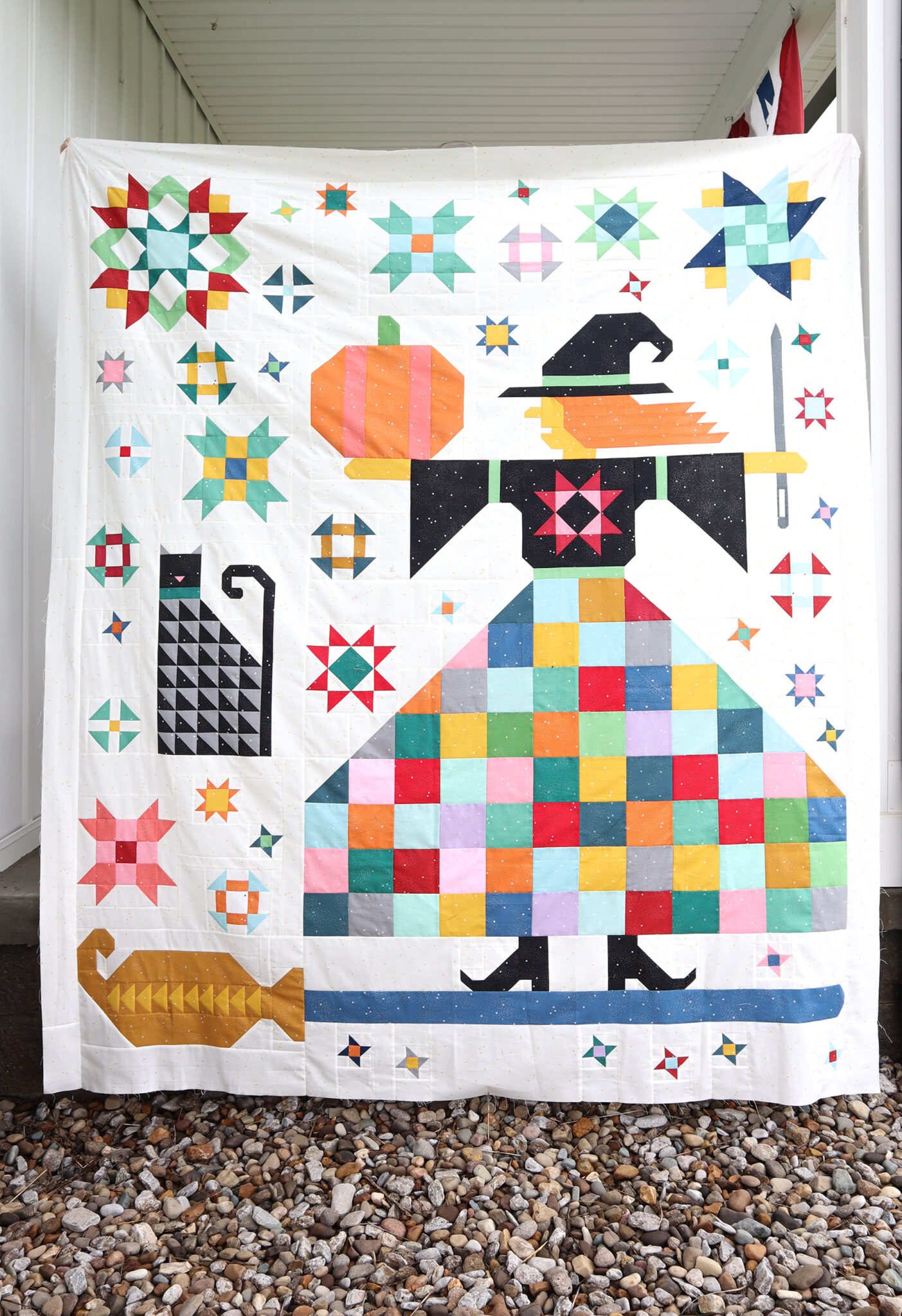 Quilted Witch Quilt Top Finish