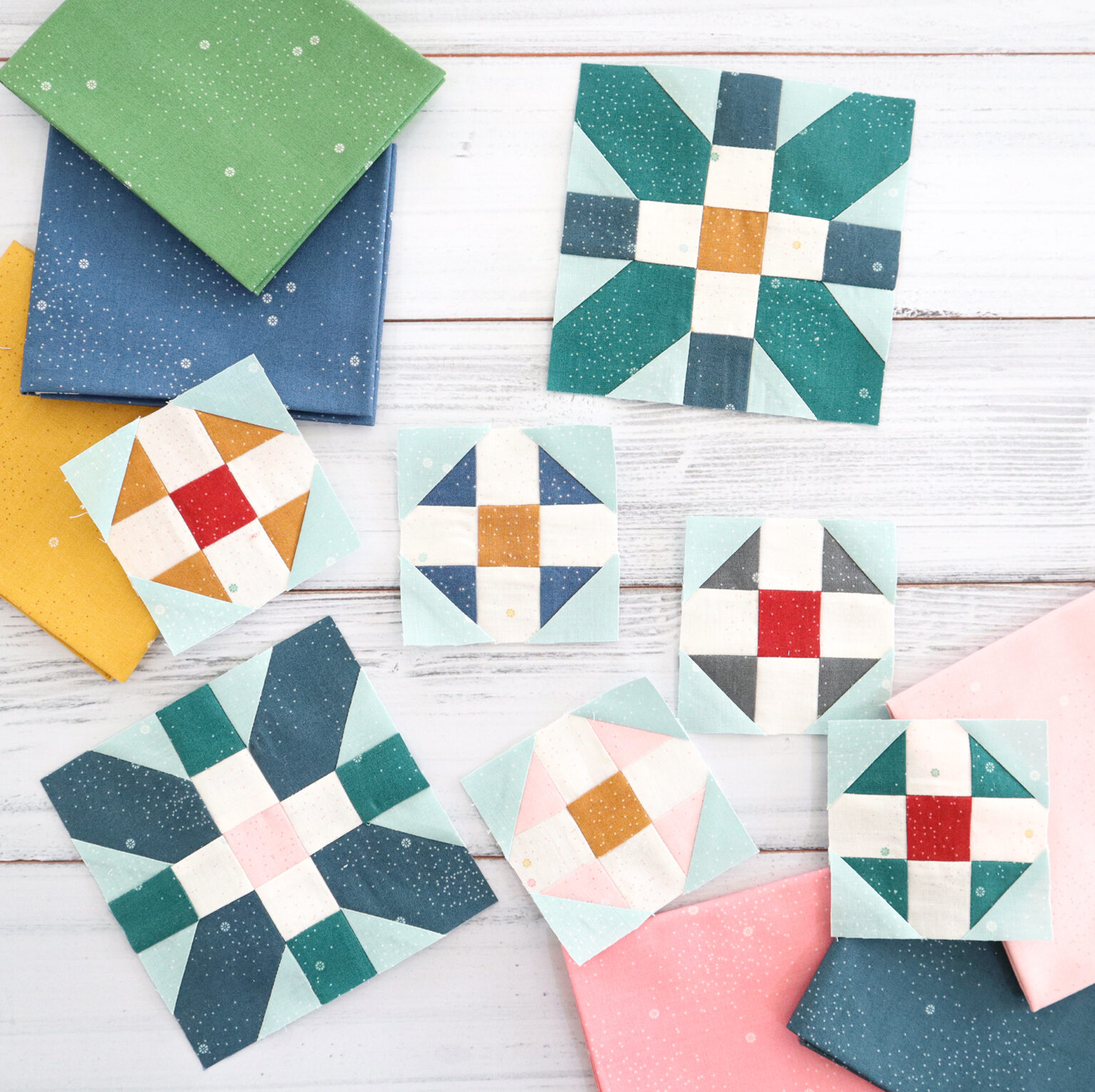 Quilted Snowman Sew Along January Blocks