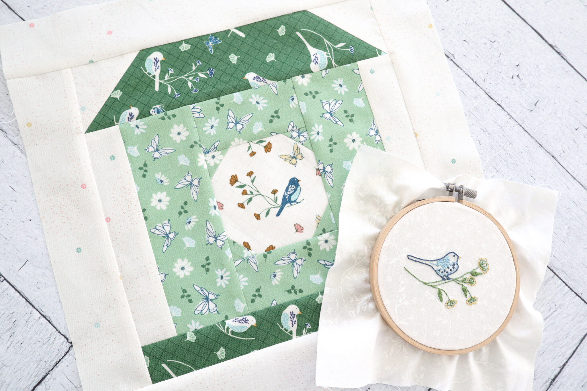 Melody Lane Sew Along Bird House Block